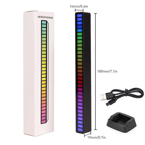 RGB Sound Control Rhythm Lights, 32 LED 18 Colors Audio Spectrum ...