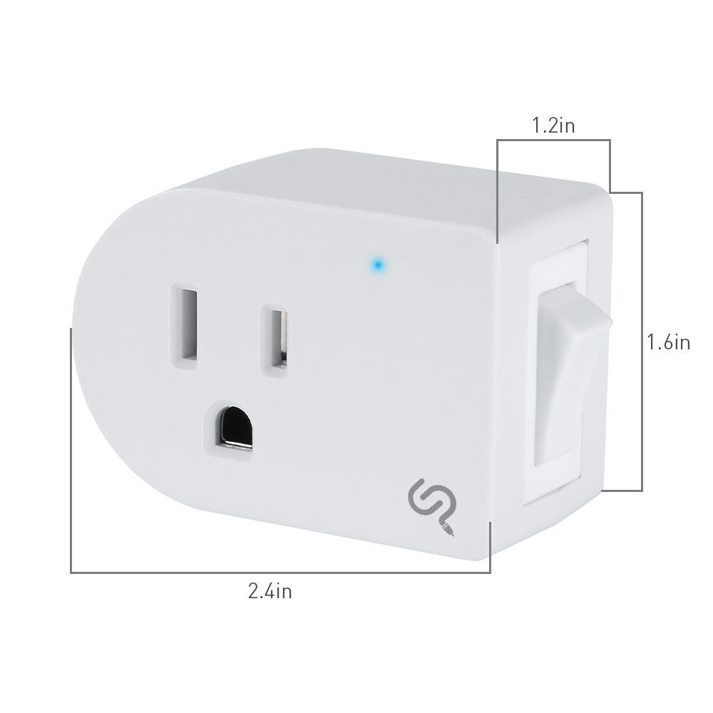 3 Prong Grounded Surge Protector Single Outlet with Switch and ...