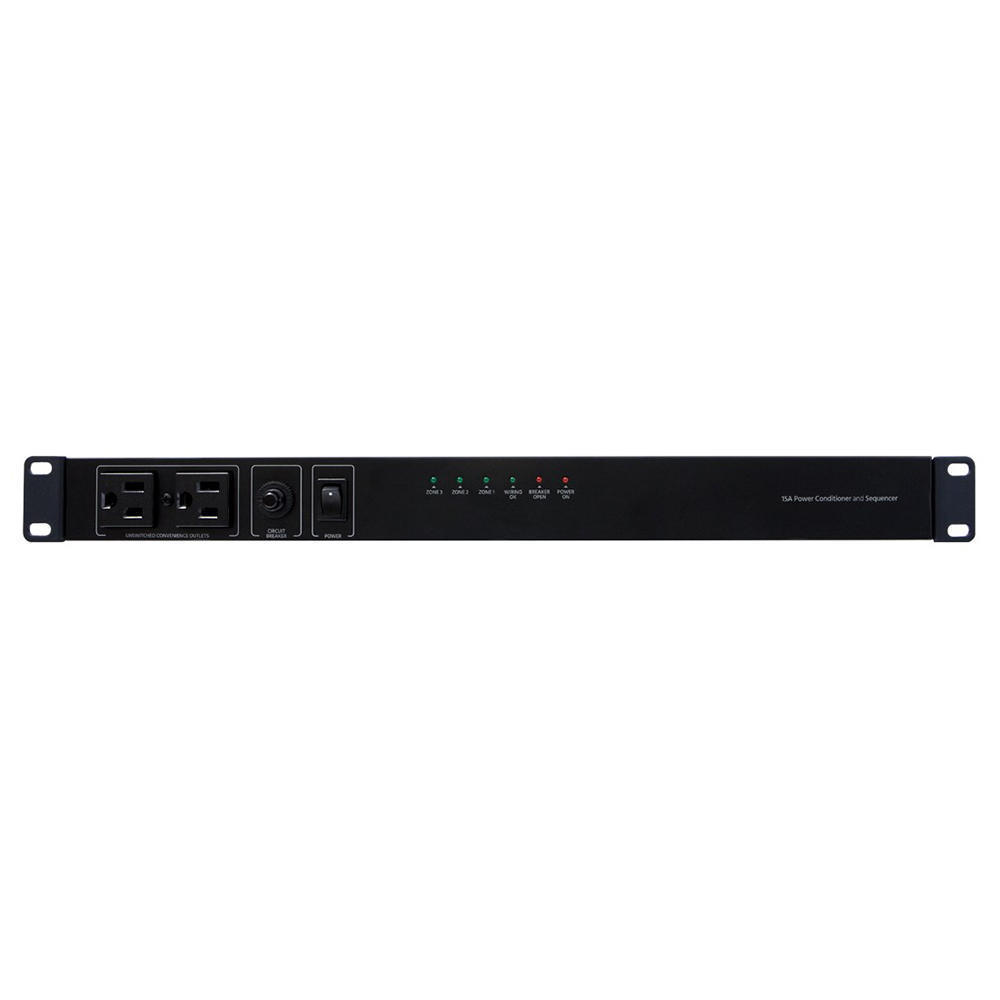 15A Power Conditioner and Sequencer with 8 Outlets and 3 Zones ...