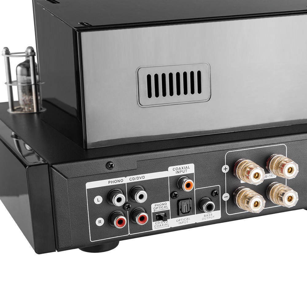 Hybrid Stereo Amplifier – Dayton Audio HTA100BT hybrid stereo tube ...