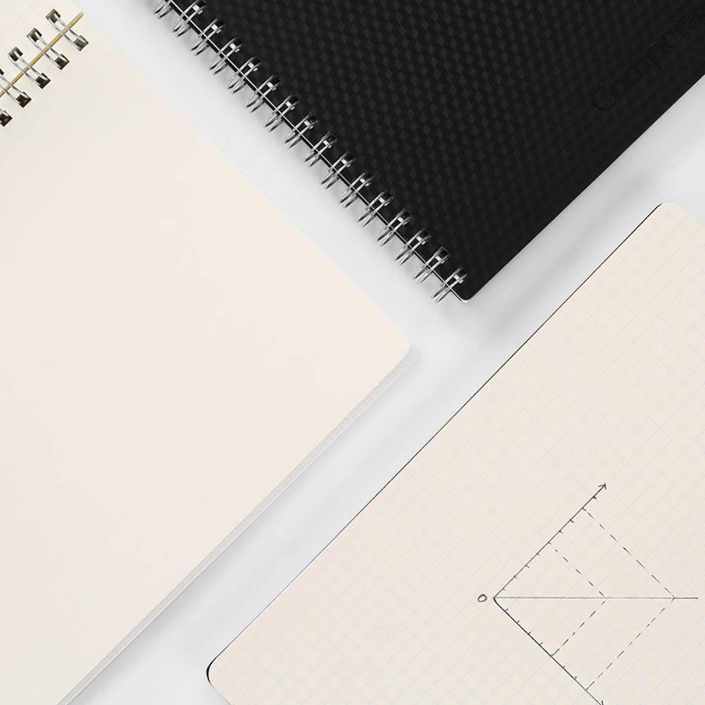 A5 Spiral Notebook with 60 Sheets of Quad Ruled and 20 Sheets of Blank ...