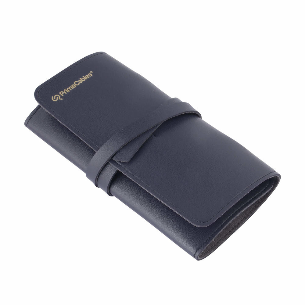 Leather Travel Charger Cord Roll Organizer, Electronic Accessories ...