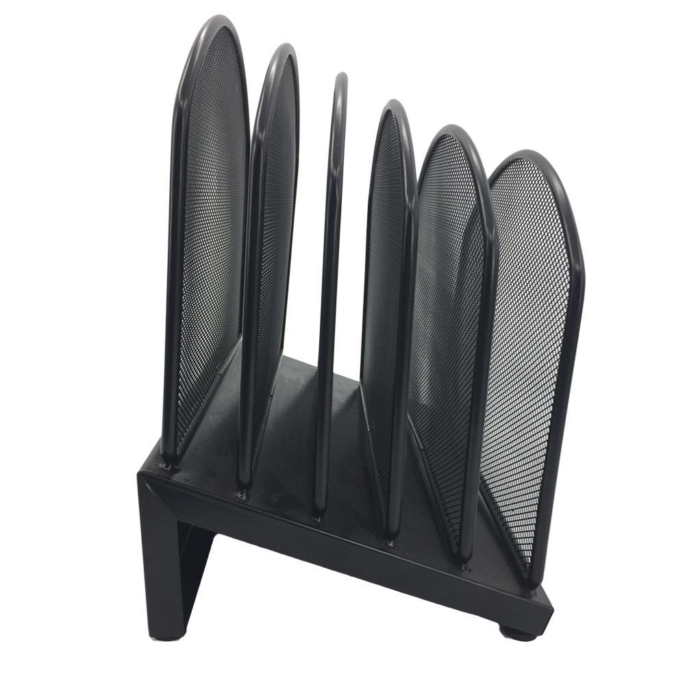 Metal Mesh Tiered File Sorter, 5 Sections, Letter to Legal Size Files ...