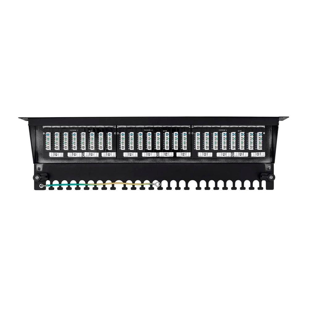 Monoprice Entegrade Series Cat6A 19in 1U Patch Panel, Shielded, 24-port ...