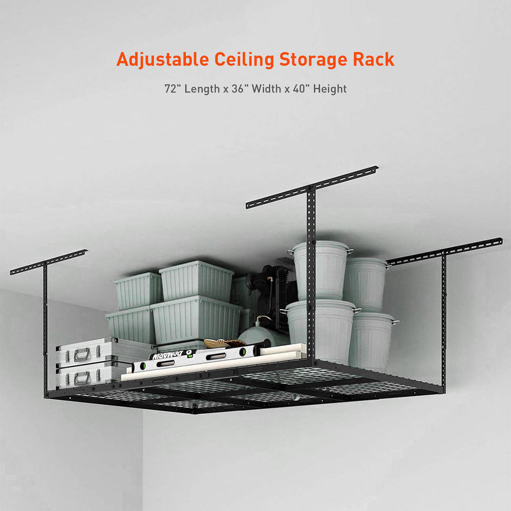 Overhead Garage Storage Adjustable Ceiling Storage Rack, 72" * 36" * 40 ...