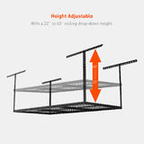 Overhead Garage Storage Adjustable Ceiling Storage Rack, 72" * 36" * 40 ...
