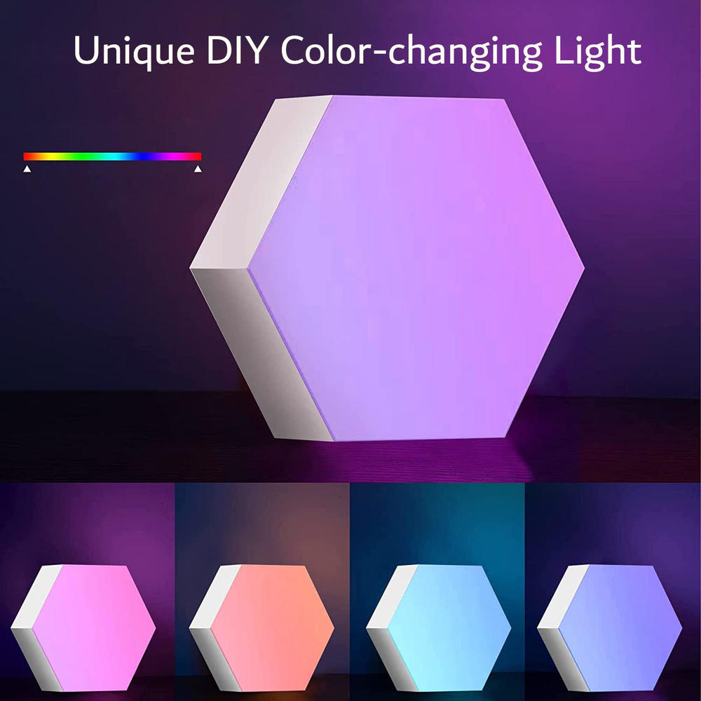 Smart Hexagon RGB Light Panels, WIFI & App Control, 6/Pack