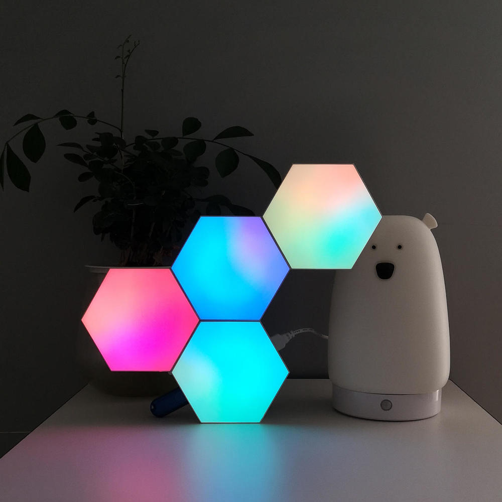 Smart Hexagon RGB Light Panels, WIFI & App Control, 6/Pack