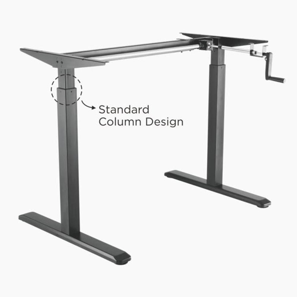 Manual Sit to Stand Adjustable Desk Riser Frame (Table Top Not Included ...