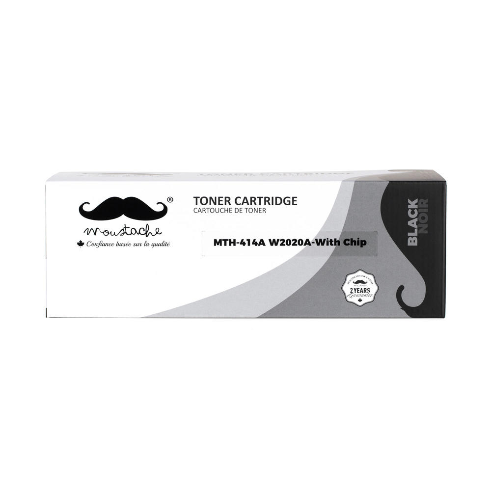 Compatible HP 414A W2020A Black Toner Cartridge - With Chip - Moustache®