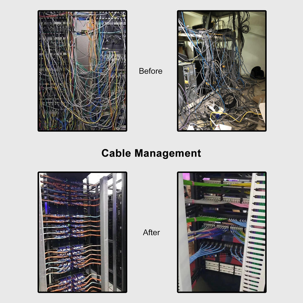 24-Port Blank Keystone Distribution Frame, 1U 19" Metal Rack Mount ...