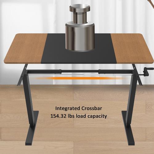 Manual Sit-Stand Height Adjustable All-in-One Standing Desk (Included ...