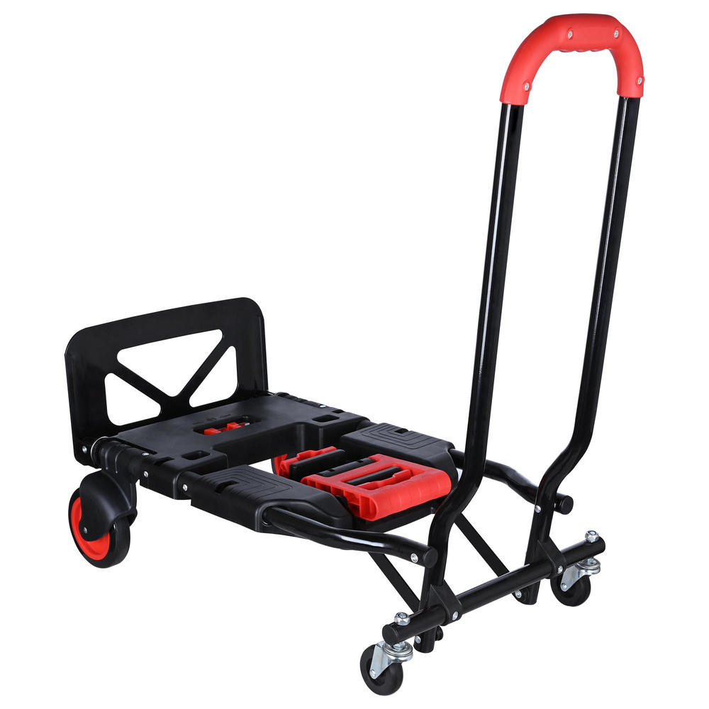 Heavy Duty Folding Hand Truck 265lbs Capacity Multi-Position Dolly with ...