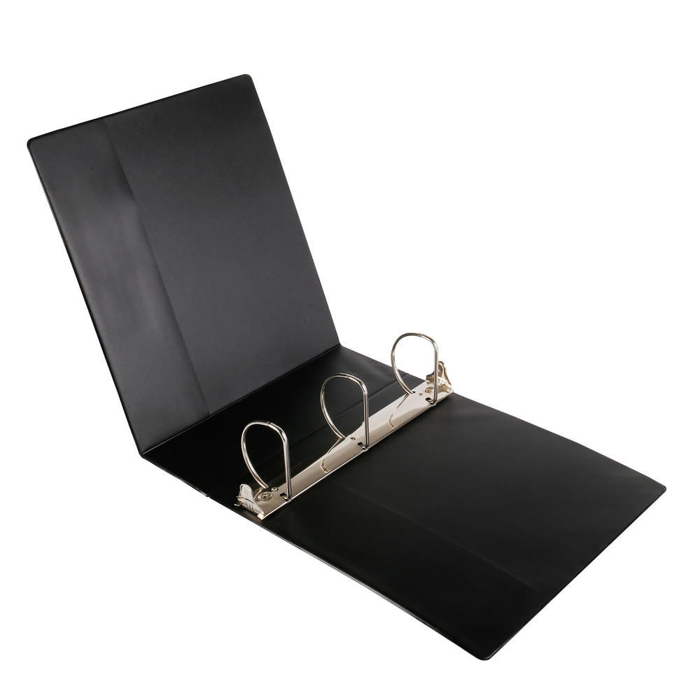 D-Ring Binder, Letter Size, Labor-Saving Design, Black, 1/Pack - Moustache®