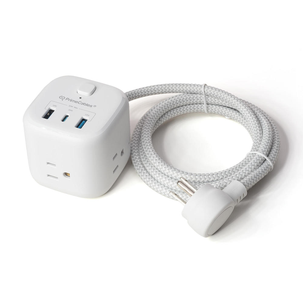 32W Power Cube with 3 AC Sockets + 2 USB + 1 Type C and 1.5m Cord ...