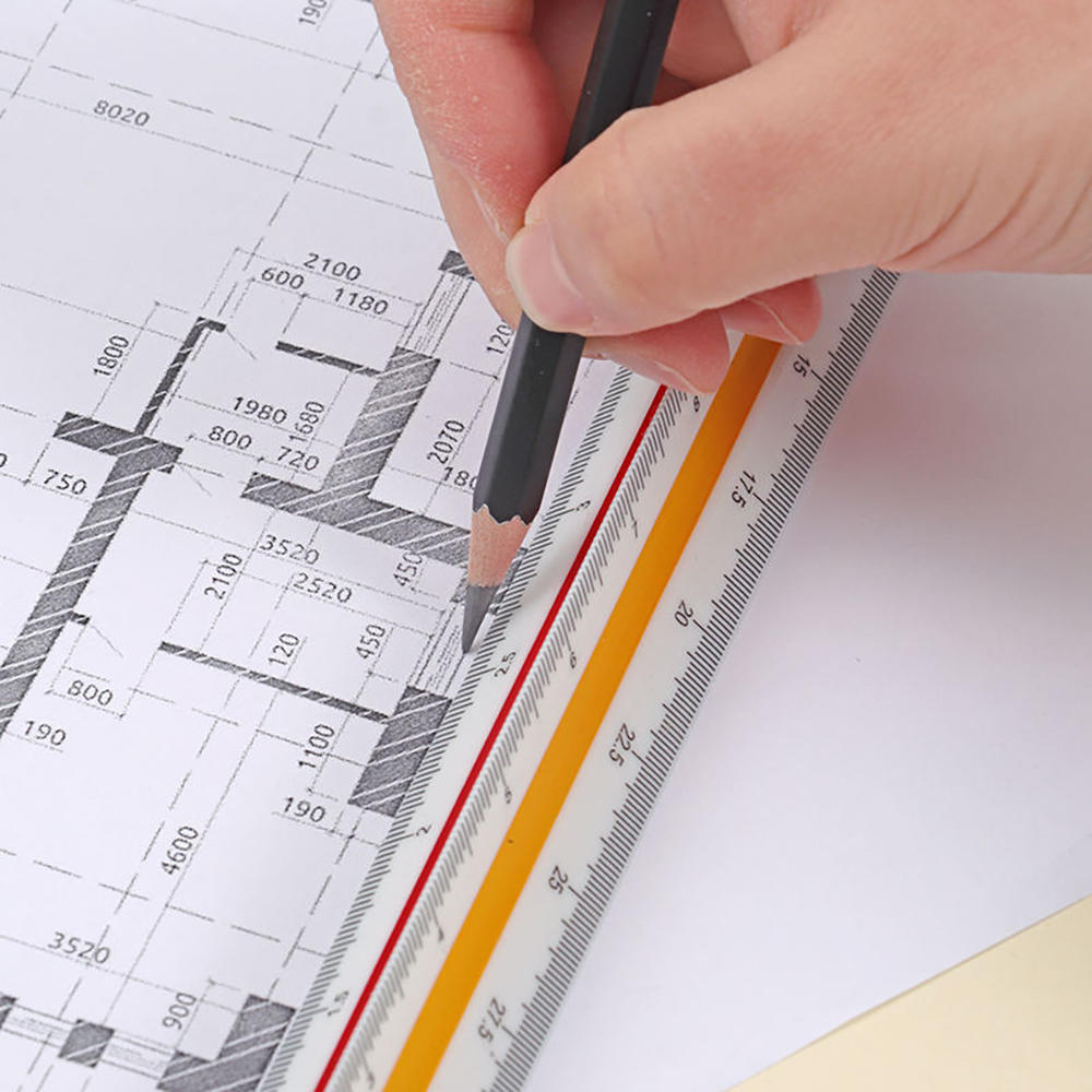Plastic Metric Architectural Engineer Scale Ruler with 6 proportion, 30 ...