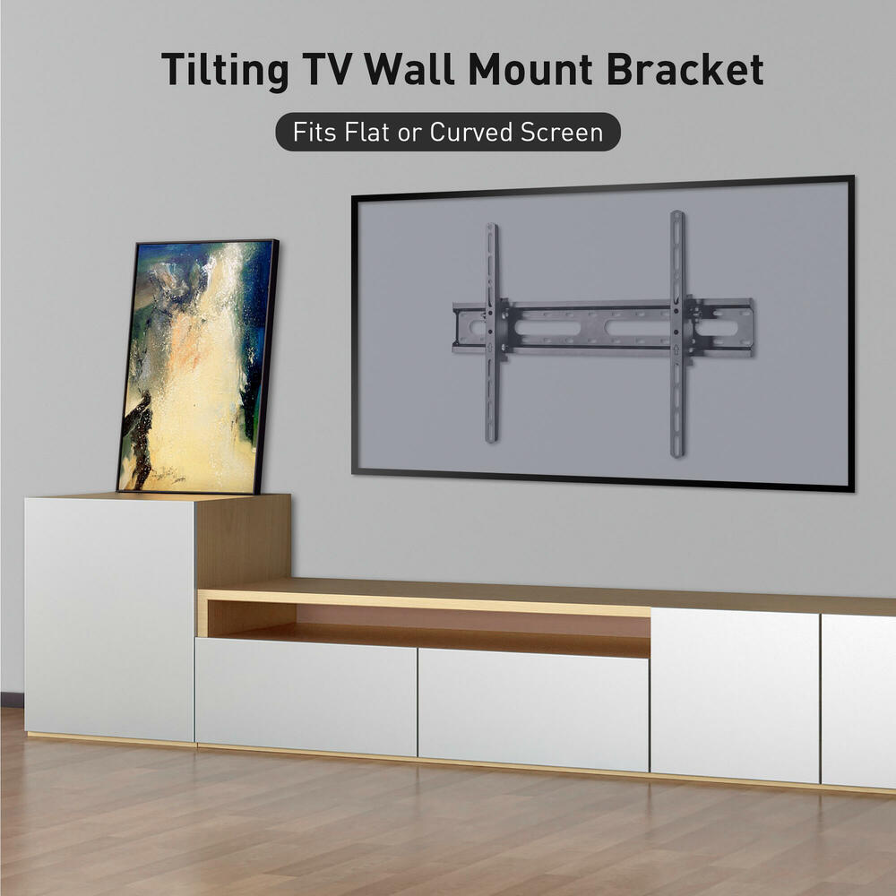 Tilting TV Wall Mount Bracket for 37-70" Flat Curved TVs