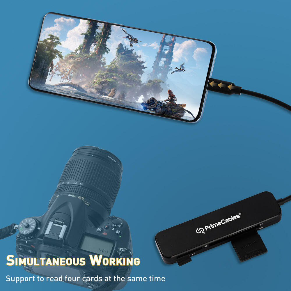 USB-C 3.0 5Gbps High Speed Memory Card Reader 4 in 1 SD/TF/MS/CF ...