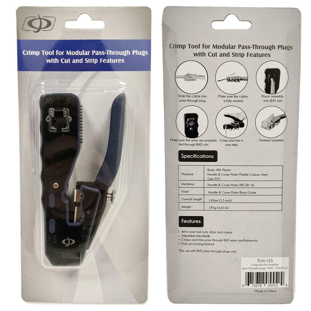 Pince à sertir professionnelle pour fiches modulaires pass-through ...