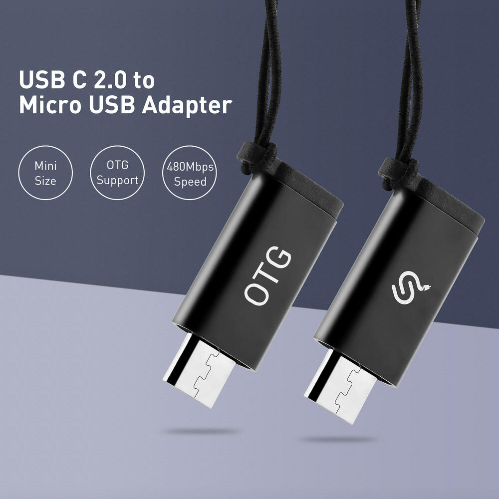 Summit Series USB 2.0 Type C Female to Micro B Male Converter, Pack of ...