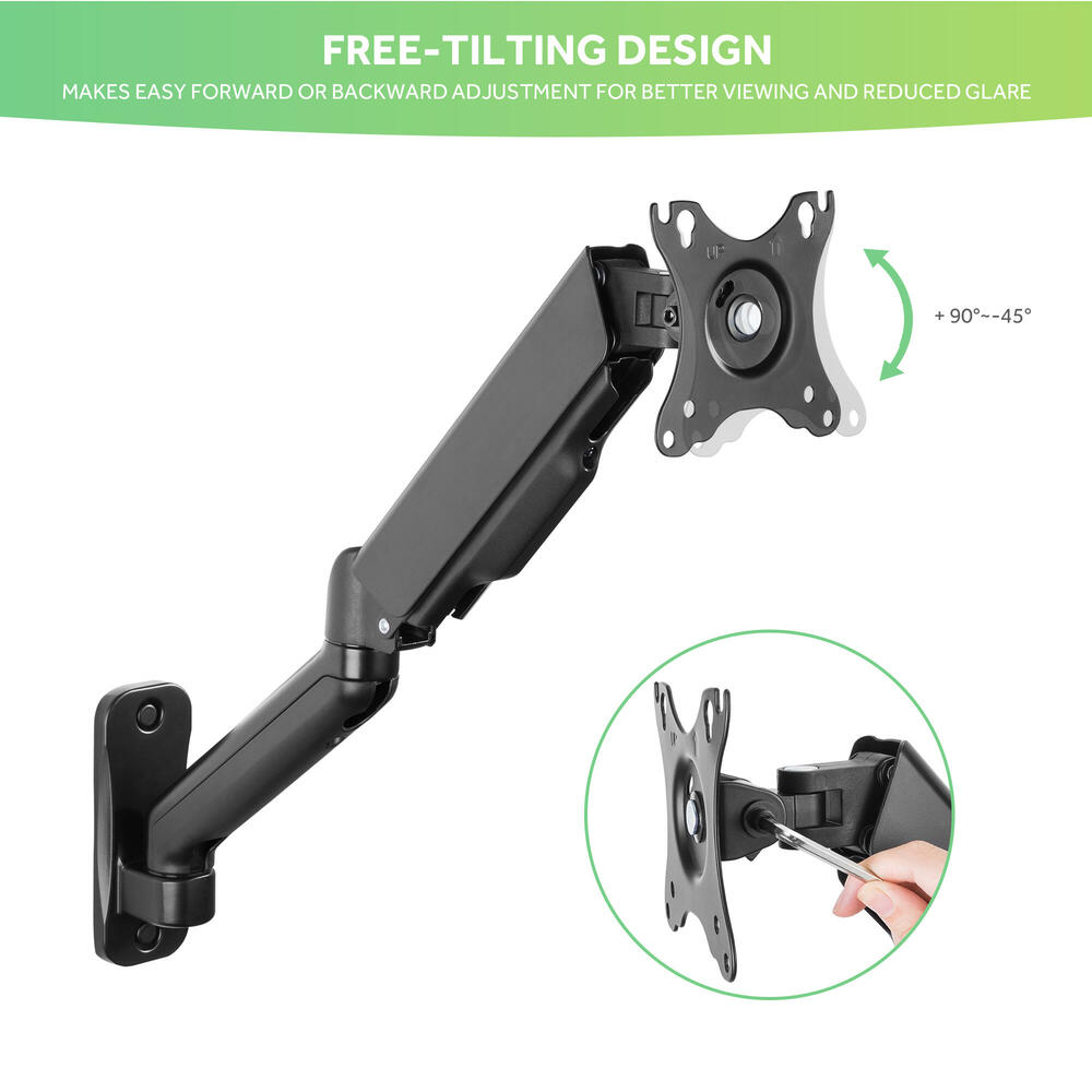 Single Arm Wall Monitor Mount – 17" to 32"