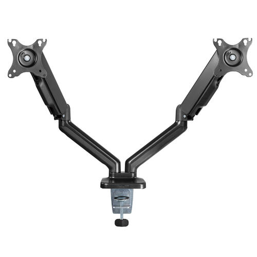 Gas Spring Dual Arm Monitor Stand with C Clamp and Grommet Mounting ...