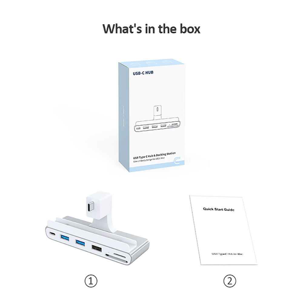 8 in 1 USB-C Hub and Docking Station for iMac 2021 24inch - PrimeCables®