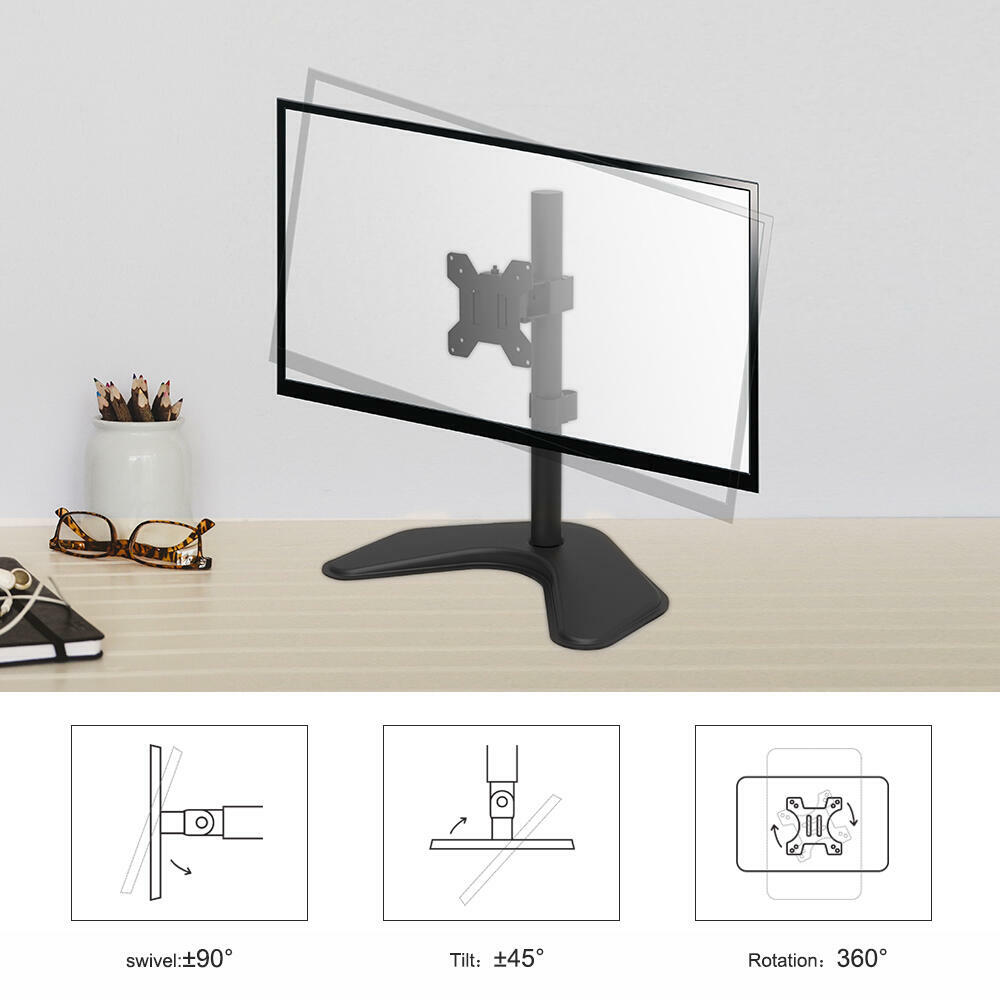 Adjustable Single Monitor Desktop Stand - VESA 75 x 100