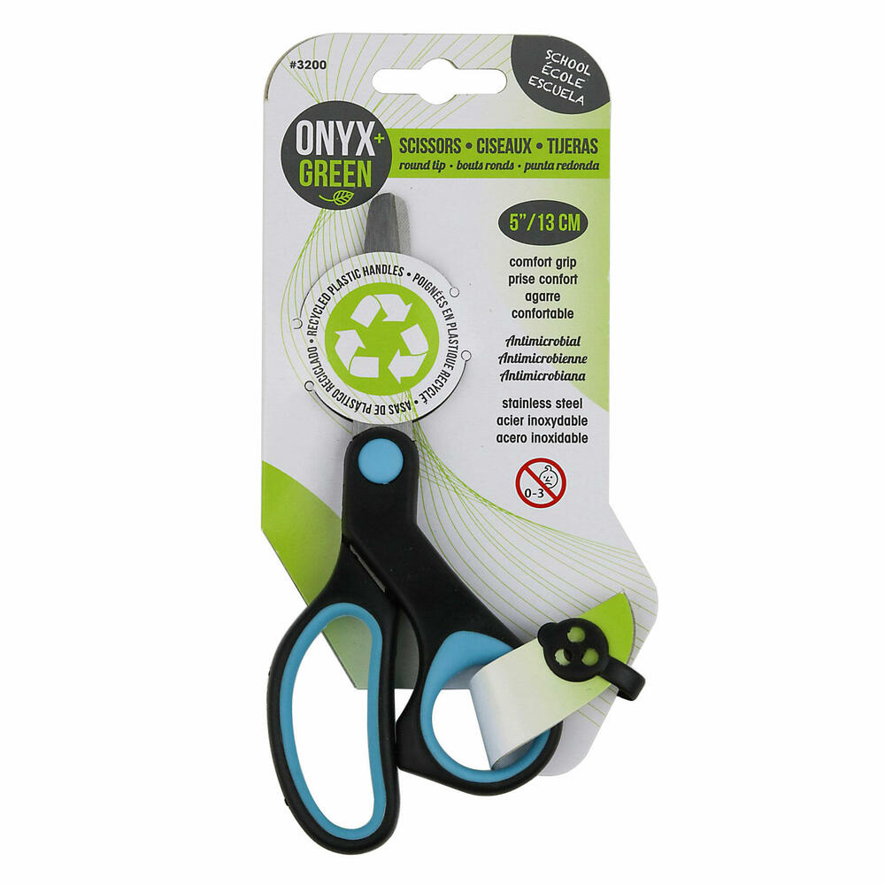 Onyx & Green® Eco-Friendly 5'' Recycled Plastic Scissors, Stainless ...