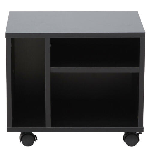 Two-Layer Mobile Wood Printer Stand Cabinet with 3 Storage Compartments ...