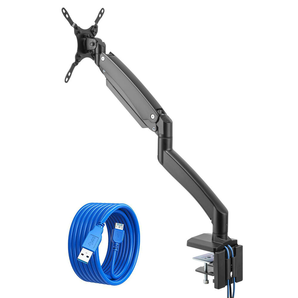 Super Heavy-Duty Swivel Single Monitor Arm Stand 17''-49'' Screen ...