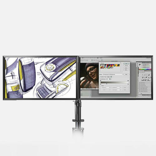 Dual Monitor Arm with HDMI Cable & Fasten Ties - PrimeCables