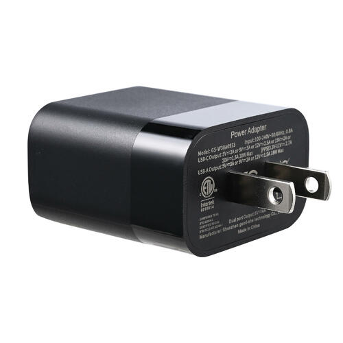 30W Type-C Wall Charger GaN PD3.0 PPS 2-Port USB-C Fast Charger, ETL ...