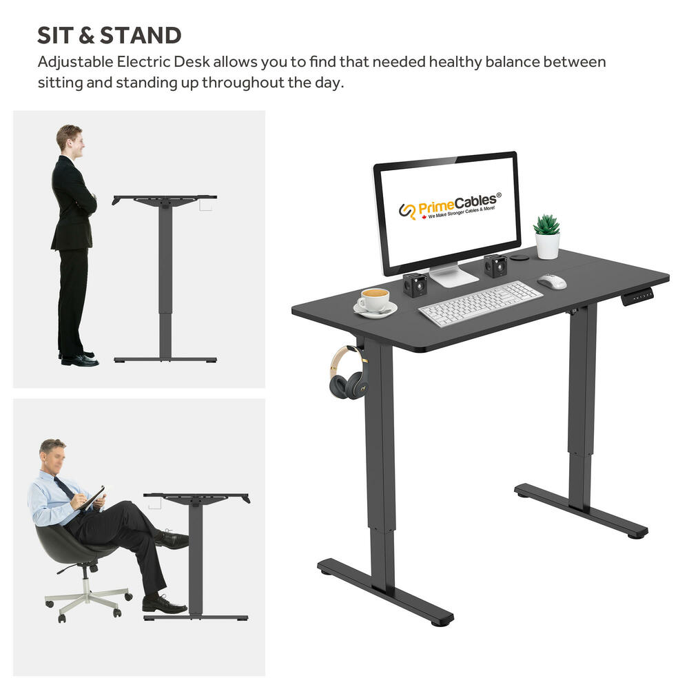 Electric Sit-Stand Desk: All-in-One Solution - PrimeCables