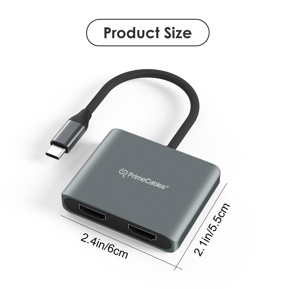 USB-C Adapter to Dual HDMI Adapter 4K 60Hz for Mirror, Extending ...