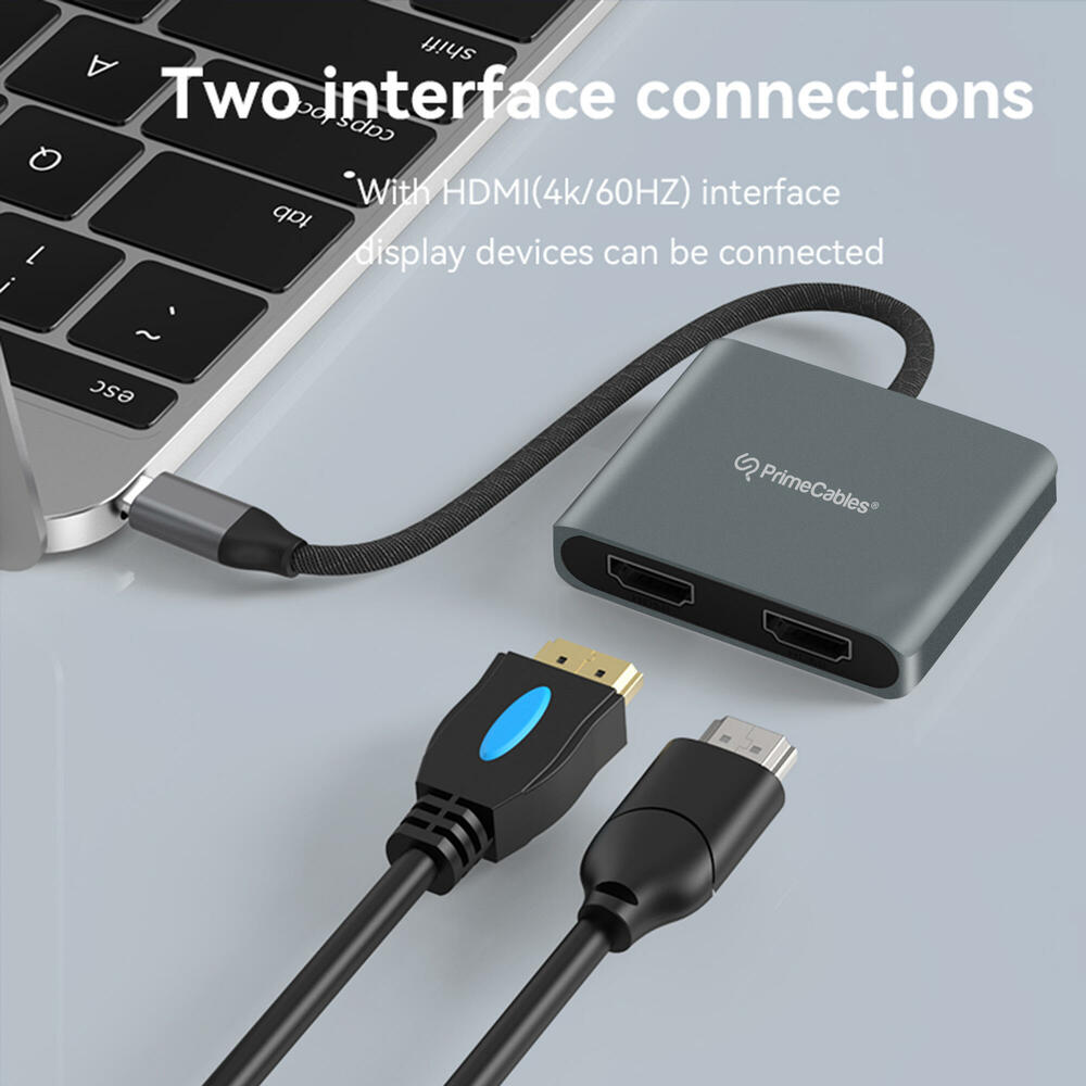 USB-C Adapter to Dual HDMI Adapter 4K 60Hz for Mirror, Extending ...