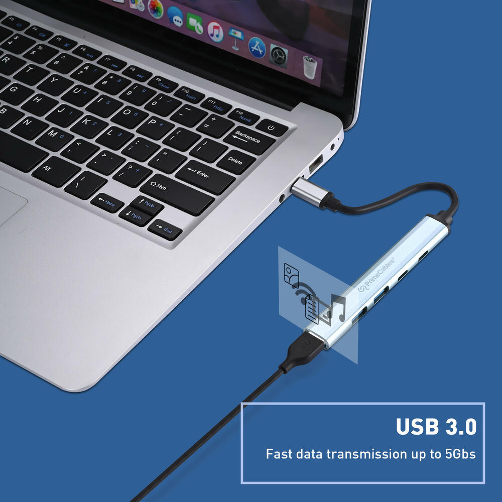 5 In1 Type-C Hub, 60W PD Charging and Fast Data Transmission - PrimeCables®