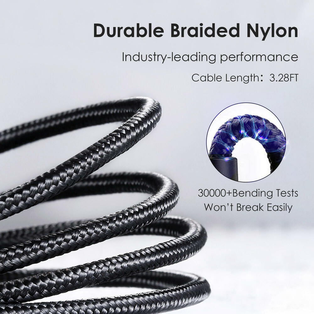 USB Type C to C Nylon Braided 60 W PD Charging Cable for Type-C Devices ...