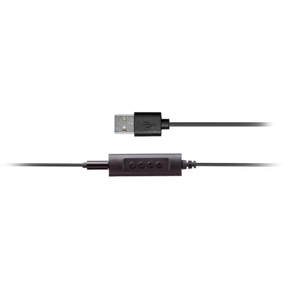 Monoprice WFH 3.5mm + USB Wired Headphone with Mic Back to Basics Web ...