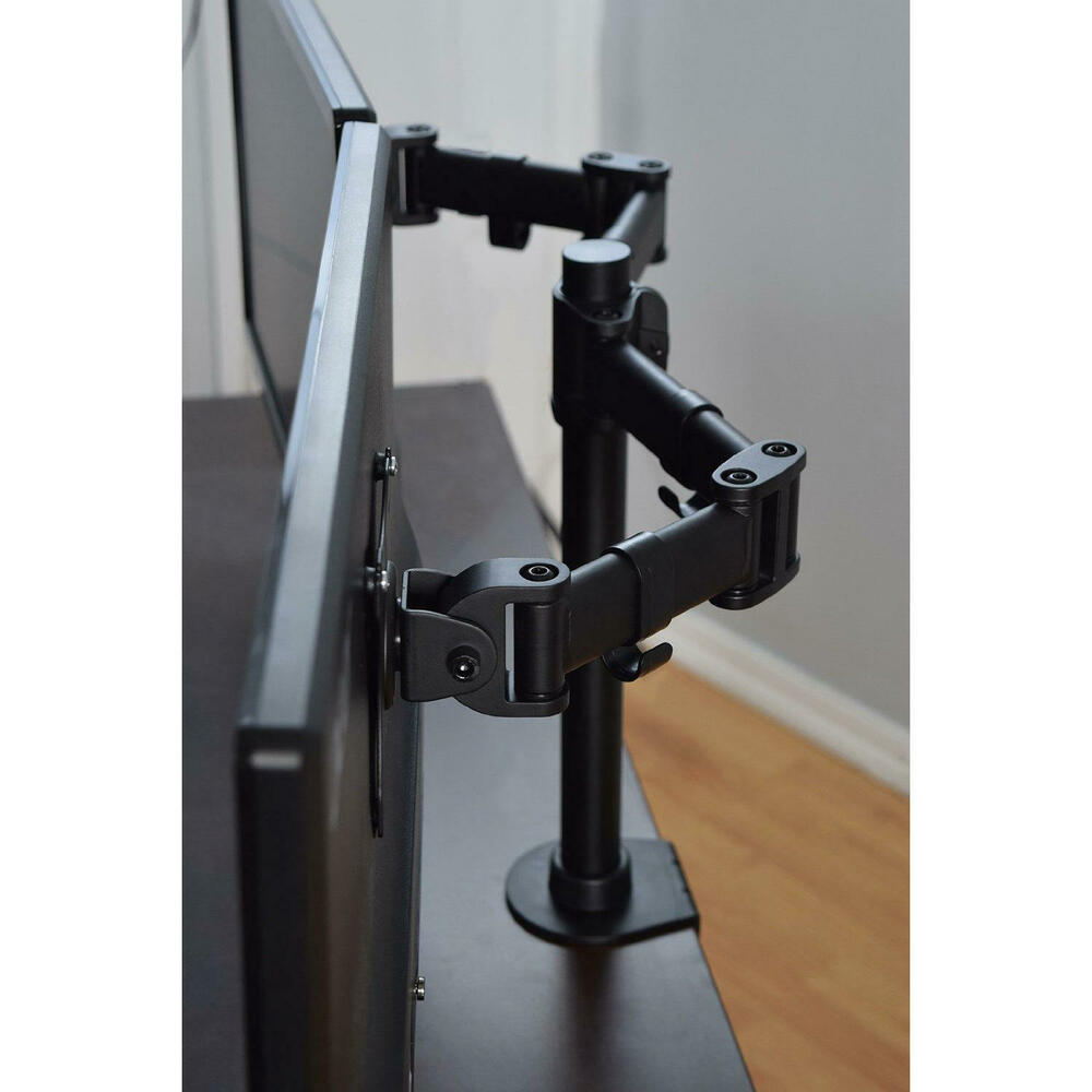 Full Motion Dual Monitor Desk Mount for 13"-27" Monitors - PrimeCables ...