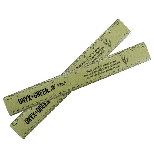 Onyx & Green® Eco-Friendly 12″ Ruler Made from Wheat Straw, Green