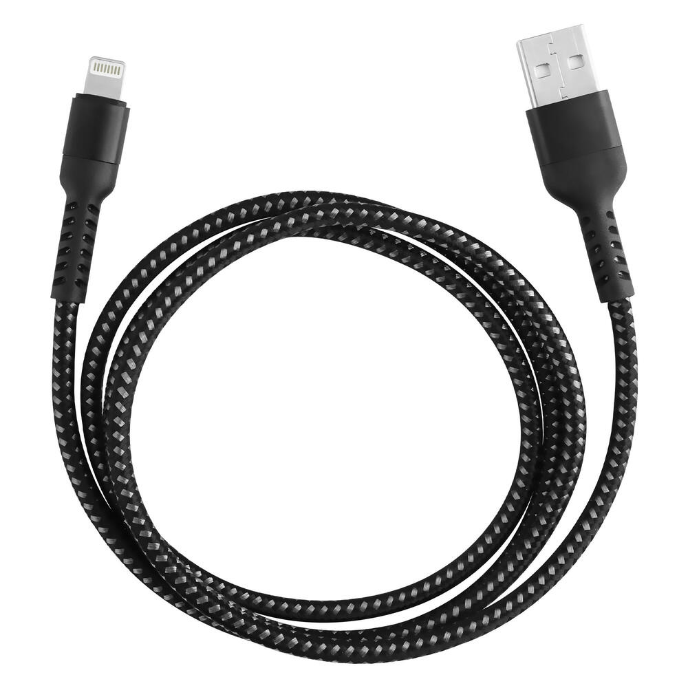 Nylon Braided Charger Cable 3ft Lightning to USB Cable Fast iPhone ...
