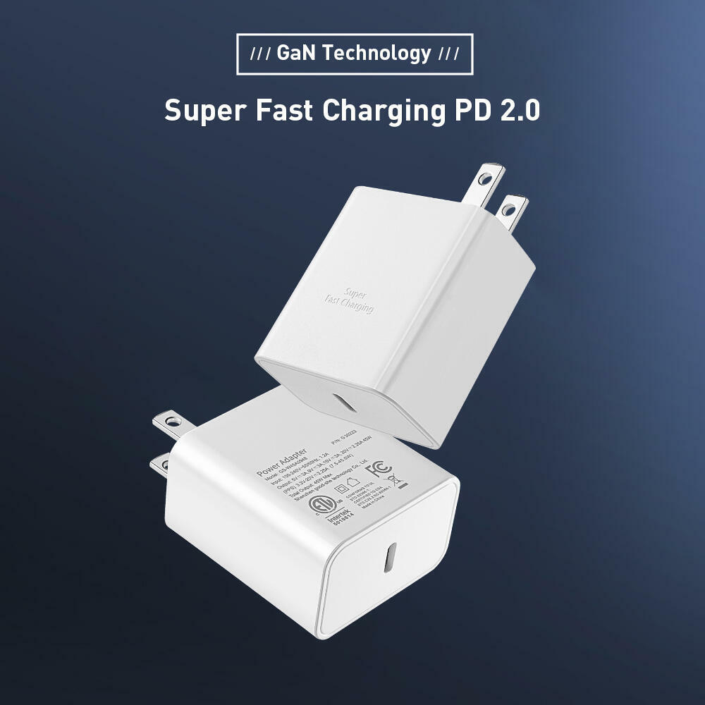 Mini Charger Adapter GaN Technology 45W USB-C PD Fast Charging Wall ...