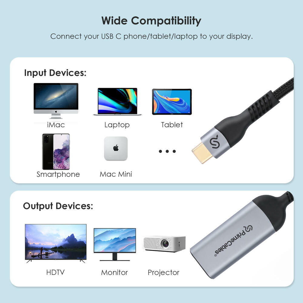 USB C to DisplayPort 8K@60Hz Adapter 8K UHD Type C Male to DP Female ...