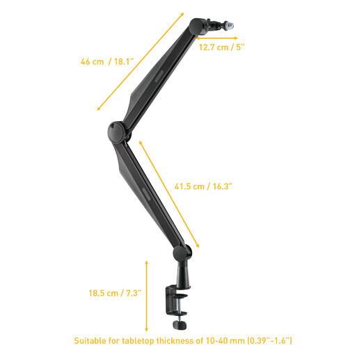 Flexible Armored Microphone Arm with 360° Rotation Joint Arm - PrimeCables®
