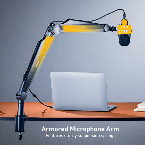 Flexible Armored Microphone Arm with 360° Rotation Joint Arm - PrimeCables®