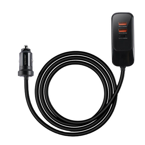 4-Port USB Car Charger with Voltage Display – PrimeCables®