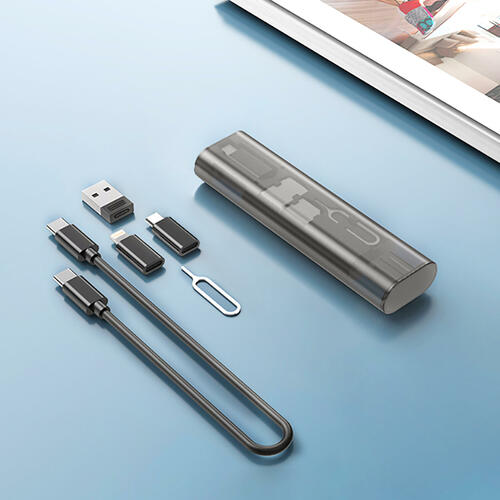 Multi USB Charging Adapter Cable Conversion Storage Box for Travel ...