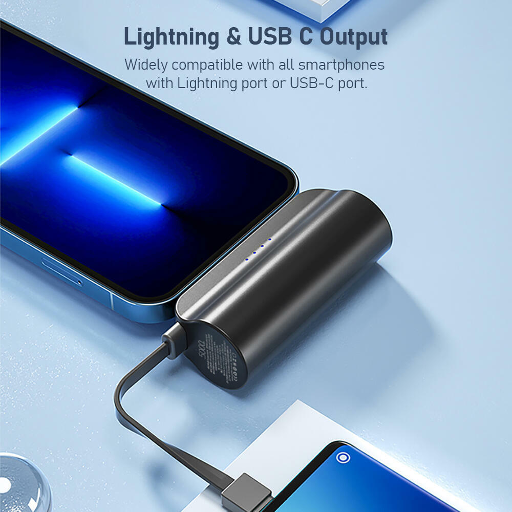 Portable Fast Charging iPhone Power Bank 5000mAh Mini Battery Pack ...