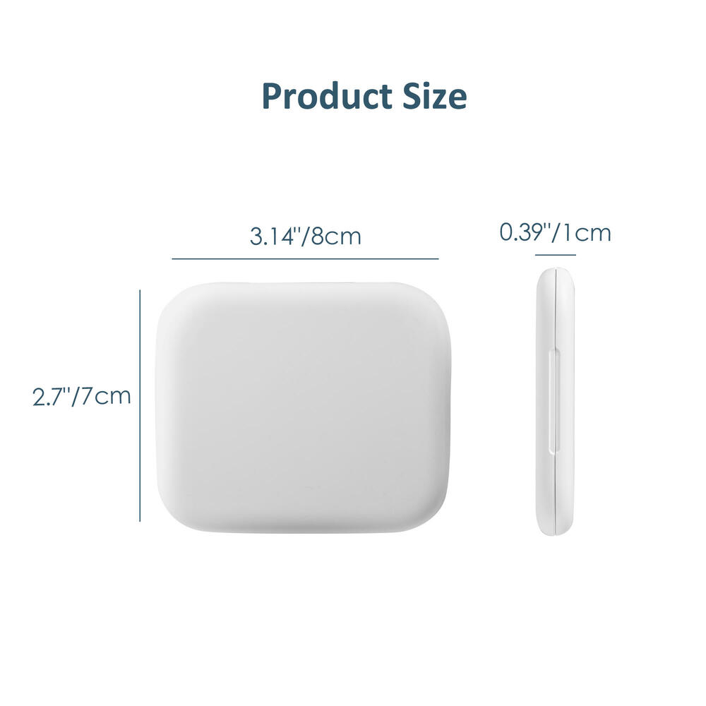 Travel USB Adapter Cable Conversion Storage Box with Makeup Mirror and ...